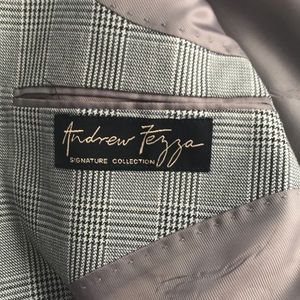 Andrew Fezza | Suits & Blazers | Mens Black And White Check Blazer ...